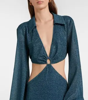Oseree Lumiere Cutout Ring-detail Maxi Dress