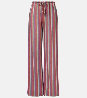 Oseree Lumière Striped Wide-leg Pants - Multicoloured