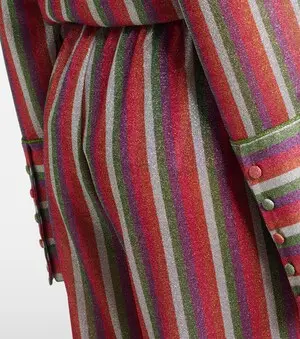 Oseree Lumière Striped Wide-leg Pants