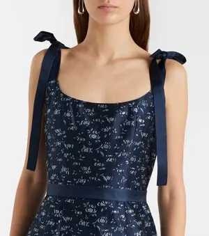 MARKARIAN Acacia Floral Brocade Corset Dress