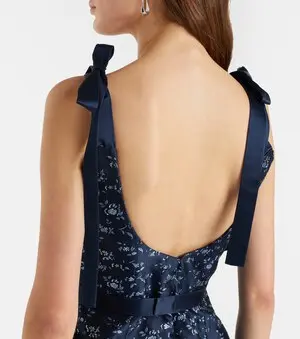 MARKARIAN Acacia Floral Brocade Corset Dress