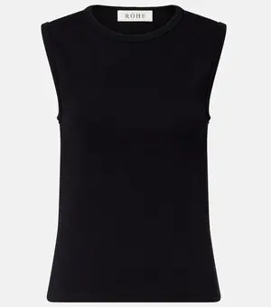 RÓHE Róhe Ribbed-Knit Tank Top Black