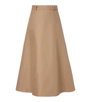 RÓHE Cotton Midi Skirt - Beige