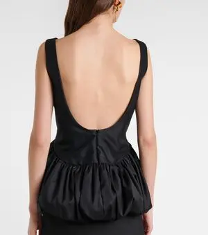 RÓHE Peplum Wool And Silk Top