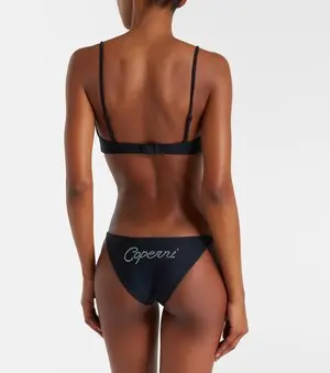 Coperni Logo Crystal-embellished Bikini Top