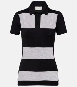 Coperni Paneled Crop Top - Black