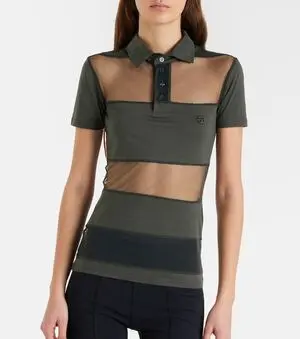Coperni Paneled Cotton-blend Polo Shirt - Green