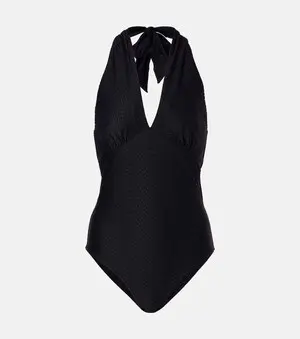 Heidi Klein Meteora Jacquard Swimsuit - Black