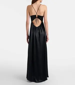 Heidi Klein Meteora Silk Satin Maxi Dress