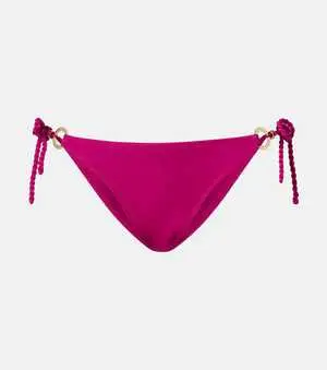 Heidi Klein Ithaca Embellished Bikini Bottoms - Pink