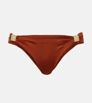 Heidi Klein Uzes Embellished Bikini Bottom - Brown