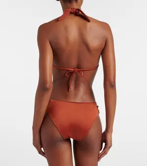 Heidi Klein Uzes Embellished Bikini Top - Brown