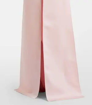 Safiyaa Harley Caped Crêpe Gown
