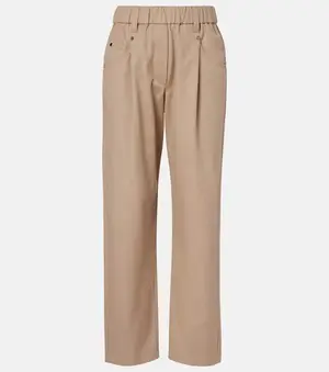 Brunello Cucinelli Cotton-blend Straight Pants