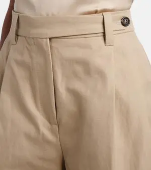 Brunello Cucinelli Cotton And Linen Shorts - Beige