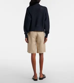 Brunello Cucinelli Cotton And Linen Shorts - Beige