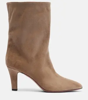 Paris Texas Elsa 75 Suede Ankle Boots - Beige
