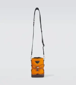Prada Speedrock Re-nylon Phone Pouch - Orange