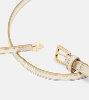 Prada Metallic Leather Belt