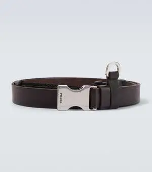Prada Leather Belt - Brown