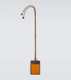 Prada Speedrock Re-nylon Card Case With Strap - Orange