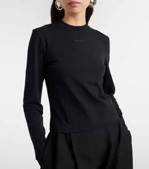 Jacquemus Logo Cotton-blend Jersey T-shirt - Black