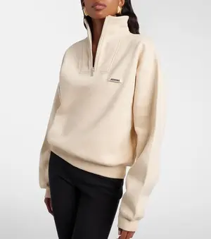 Jacquemus Logo Cotton-jersey Sweatshirt - Beige