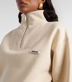 Jacquemus Logo Cotton-jersey Sweatshirt - Beige