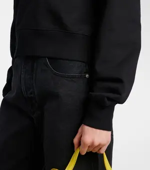 Jacquemus Logo Cotton Jersey Hoodie - Black