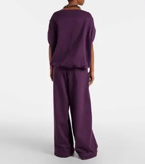 Dries Van Noten Cotton Jersey Sweatpants - Purple
