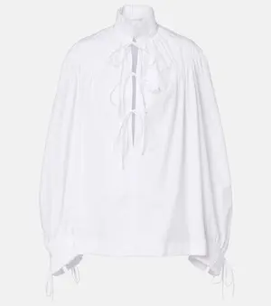 Dries Van Noten Ruffled Cotton Blouse