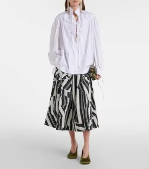 Dries Van Noten Ruffled Cotton Blouse