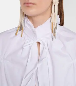 Dries Van Noten Ruffled Cotton Blouse