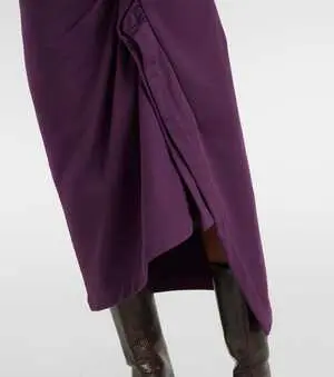 Dries Van Noten Ruffled Cotton Jersey Midi Skirt