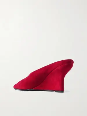 TOTEME Velvet Wedge Mules