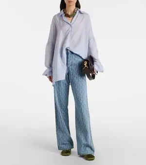 Dries Van Noten Printed Wide-leg Jeans