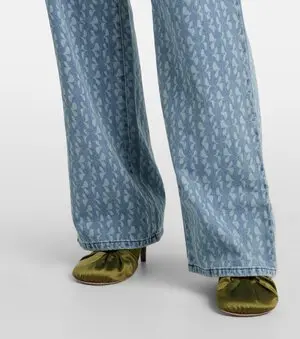 Dries Van Noten Printed Wide-leg Jeans