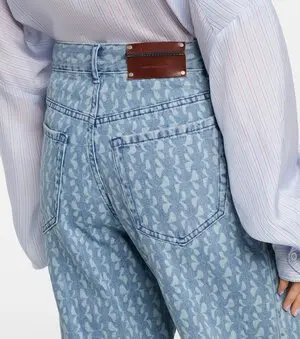 Dries Van Noten Printed Wide-leg Jeans