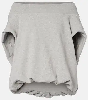 Dries Van Noten Cocoon Cotton Jersey Sweatshirt - Grey