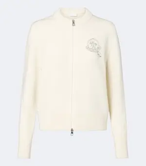 Moncler MONCLER Wool And Cashmere Cardigan Beige