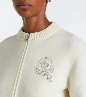 Moncler Wool And Cashmere Cardigan - White
