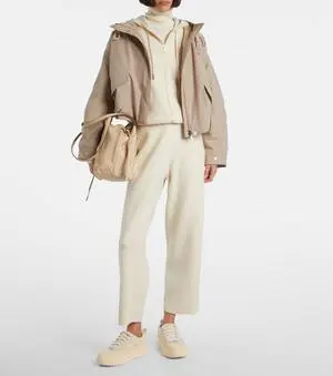 Moncler Hooded Wool And Cashmere Zip-up Cardigan - White