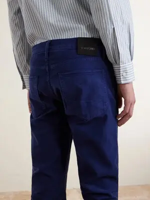 TOM FORD Slim-fit Cotton-blend Moleskin Trousers
