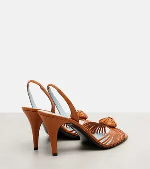 Valentino Garavani Royal 85 Leather Slingback Sandals - Brown