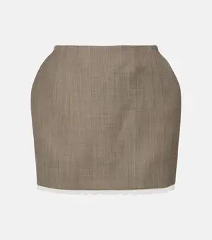 Magda Butrym Wool Miniskirt Beige
