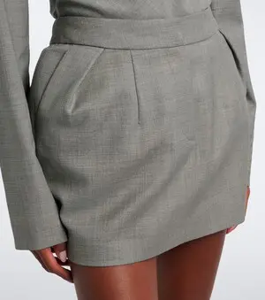 Magda Butrym Wool Miniskirt - Grey