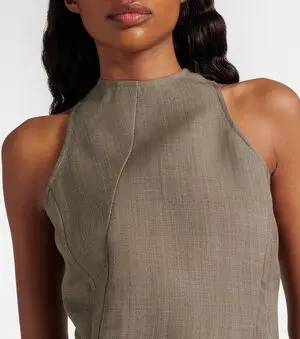 Magda Butrym Asymmetric Peplum Wool Top
