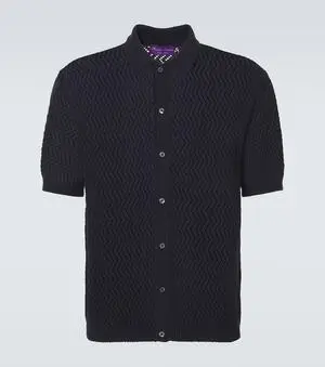 Ralph Lauren Purple Label Chevron Cotton Polo Shirt