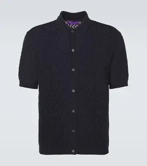Ralph Lauren Purple Label Chevron Cotton Polo Shirt
