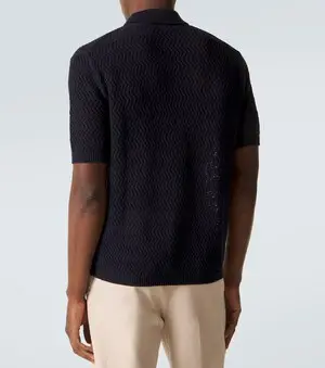 Ralph Lauren Purple Label Chevron Cotton Polo Shirt